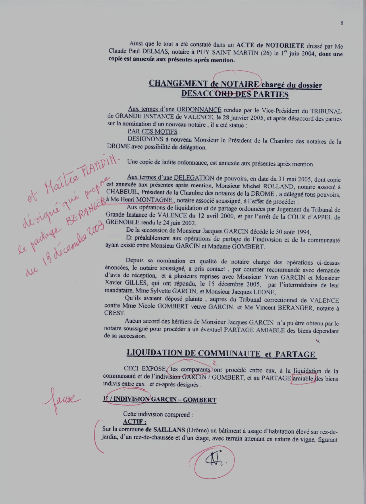 Acte De Partage De Succession